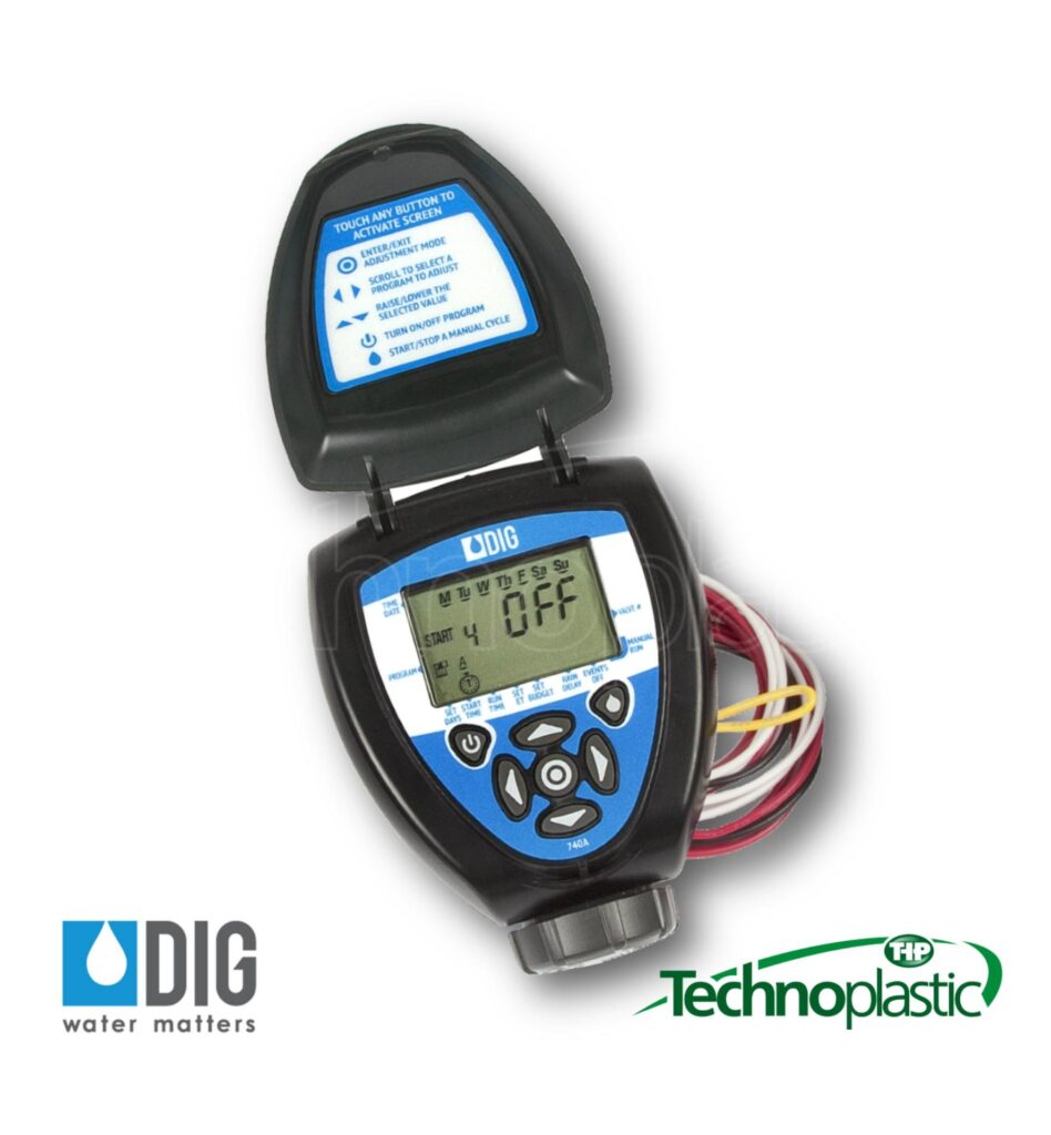 Battery Operated Waterproof 4 Stations Irrigation Controller DIG 740 ...